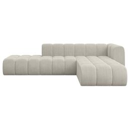 ECKSOFA modulares Sofa Zuvon-L1 - 296x177x70 cm Creme