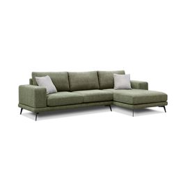 ECKSOFA MEDIOLANE 4-Sitzer, olivgr&uuml;n