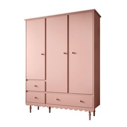 KINDERKLEIDERSCHRANK BABUSHKA &ndash; Dreit&uuml;rig, Nat&uuml;rlich Rosa