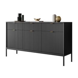 SIDEBOARD CORTADO KSZ154 MIT SCHUBLADEN 154 CM SCHWARZ