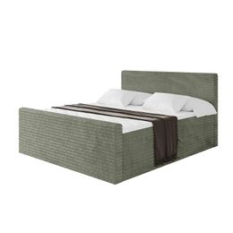 BOXBETT mit Matratze H4 und Lattenrost - TOLO-Z-v1 - 140x200 Cord - Olive