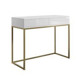 KONSOLE BLANCO GOLD auf goldenem Gestell PUSH OPEN