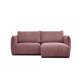 ECKSOFA TAUER 3-Sitzer, altrosa