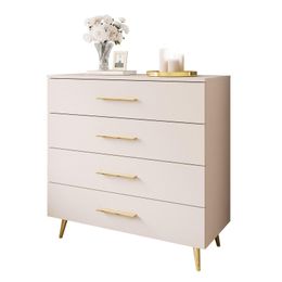 KOMMODE AURA KASCHMIR 4S mit Schubladen Goldene Beine und Griffe