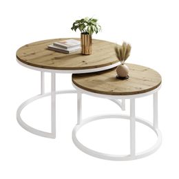 COUCHTISCH CIRI 2-in-1 Eichenholz Artisan