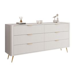 SIDEBOARD SCARLETT 6S MIT SCHUBLADEN BEIGE + GOLD