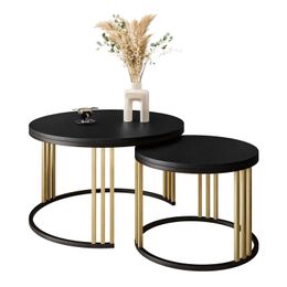 COUCHTISCH 2 in 1 LORI MIX schwarz matt