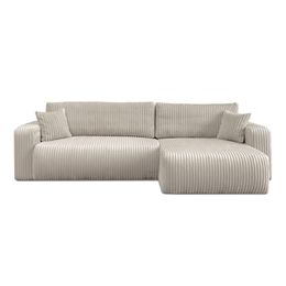 ECKSOFA PRESTIGE SOFT mit Schlaffunktion und Bettkasten, Tilia 01