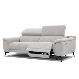 RELAXSOFA FIERO 3-Sitzer mit 1 Relaxfunktion, hellgrau
