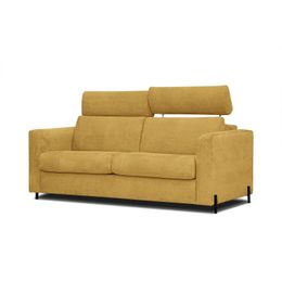 SOFA MEZO 3-Sitzer mit Schlaffunktion, gelb