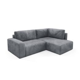 ECKSOFA Angela 4 Sitzpl&auml;tze Dunkelgrau