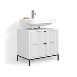 WASCHBECKENUNTERSCHRANK Aterno Wei&szlig; 70 x 63 cm mit 2 ausziehbaren Schubladen