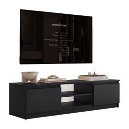 LOWBOARD HANA 140 cm Schwarz matt