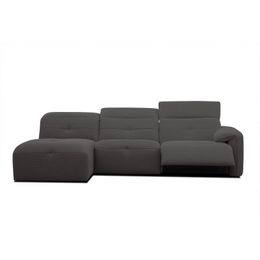 ECKSOFA TRENTO 4-Sitzer mit 1 Relaxfunktion, dunkelgrau
