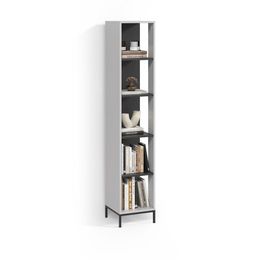 B&Uuml;CHERREGAL Aterno Grau mit 5 F&auml;chern