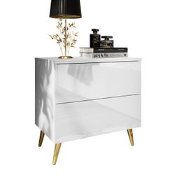 NACHTTISCH AURA PUSH OPEN mit goldenen Beinen
