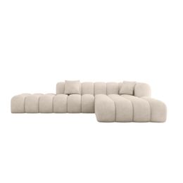 ECKSOFA Ottomane Rechts OLEA-L2 - 289x176x71 cm Taupe
