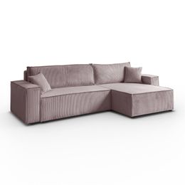ECKSOFA Gepolstertes CARLO XL Cord mit Schlaffunktion und Bettkasten, Poso 27