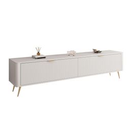 TV-ELEMENT SCARLETT 2D 200 CM AUF BEINEN BEIGE + GOLD