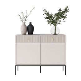 KOMMODE MIDNIGHT 2D2S mit zwei Schubladen auf Gestell kaschmir