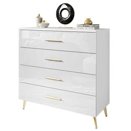KOMMODE AURA GRIFFE mit Schubladen Beinfarbe &ndash; Gold