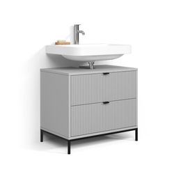 WASCHBECKENUNTERSCHRANK Aterno Grau 70 x 63 cm mit 2 ausziehbaren Schubladen