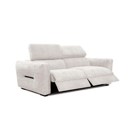 SOFA CALVERA 3-Sitzer mit 2 Relaxfunktionen, wei&szlig;
