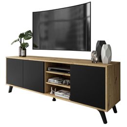 TV-ELEMENT SANAYI III Eiche Artisan/Schwarz