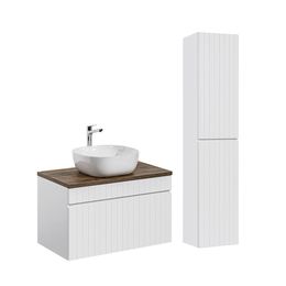 BADM&Ouml;BEL 80cm Zelie 2er-Set Wei&szlig;