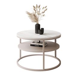 COUCHTISCH CIRI SLIM MATT mit Regal KASCHMIR
