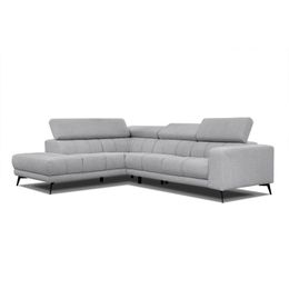 ECKSOFA MORELLO 5-Sitzer, silberfarben