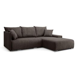 ECKSOFA LAVIO L mit Schlaffunktion und Bettzeugkasten Rechte