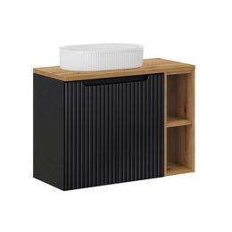 WASCHTISCH 80.4cm Riva Schwarz und Holz