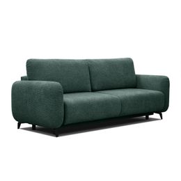 SOFA DRAKE 3-Sitzer mit Schlaffunktion, smaragdgr&uuml;n