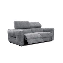 SOFA CALVERA 3-Sitzer mit 1 Relaxfunktion, grau
