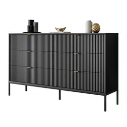 SIDEBOARD CORTADO KS154 MIT SCHUBLADEN SCHWARZ