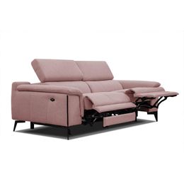 RELAXSOFA MATERA 3-Sitzer mit 2 Relaxfunktionen, hellrot