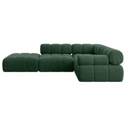 ECKSOFA modulares Sofa Felto-L1 - 285x190x70 cm Gr&uuml;n Cord
