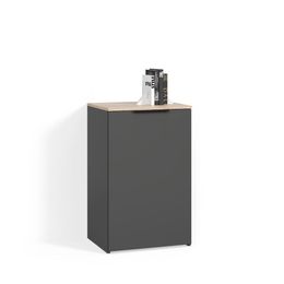 KOMMODE Piave Anthrazit mit Regal