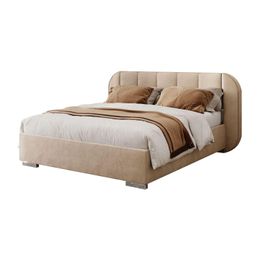 BETT AMARA SILVER 140x200 gepolstert mit Stauraum und Lattenrost, Royal Velvet 170