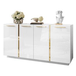 KOMMODE ONYX 4T 158 CM LUXURI&Ouml;SE KOMMODE MIT HOCHGLANZ F&Uuml;R DAS WOHNZIMMER