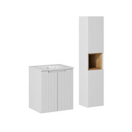 BADM&Ouml;BEL 50cm Riva 2er-Set Wei&szlig;