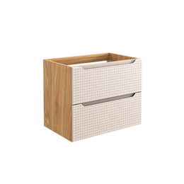 WASCHTISCHUNTERSCHRANK 70cm Mallory Beige und Holz