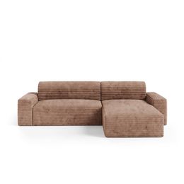 ECKSOFA Fabio 3 Sitzpl&auml;tze Hellbraun