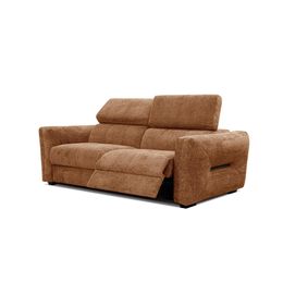 SOFA CALVERA 3-Sitzer mit 1 Relaxfunktion, dunkelorange