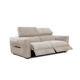 SOFA CALVERA 3-Sitzer mit 2 Relaxfunktionen, ecru