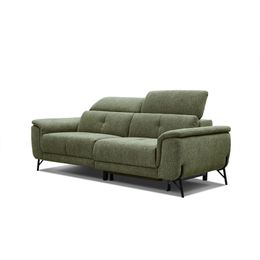 SOFA AVENA 3-Sitzer mit 1 Relaxfunktion, olivgr&uuml;n