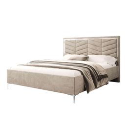 POLSTERBETT AURORA II 140x200 mit Bettkasten Opera Pearl