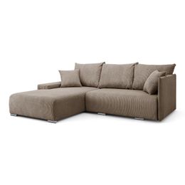 ECKSOFA LAVIO L mit Schlaffunktion und Bettzeugkasten Linke