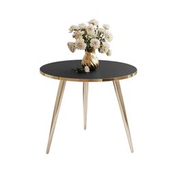 COUCHTISCH SOLEIL GOLD Schwarz Matt, 50cm